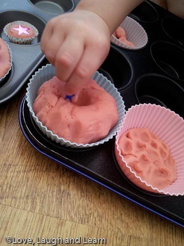 Pink playdough cakes, and squishy playdough footprints! | Love, Laugh ...